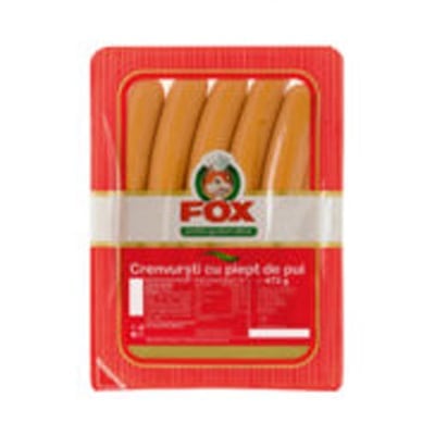 Crenvurști din Piept de Pui Extra - Fox | Market Gradimex