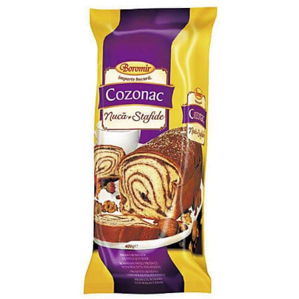 Cozonac Boromir cu Nucă și Stafide 400g | Market Gradimex